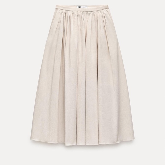 Zara | Skirts | Zara Ruffly Waist Skirt Zw Collection | Poshmark